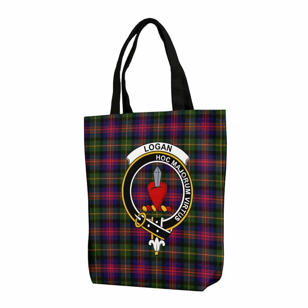 Scottish Logan Clan Badge Tartan Canvas Bag With Shoulder Strap ...