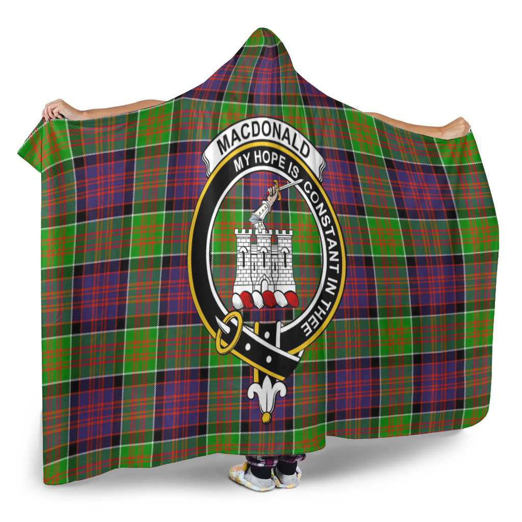 Scottish MacDonald (Clan Ranald) Clan Crest Tartan Hooded Blanket ...