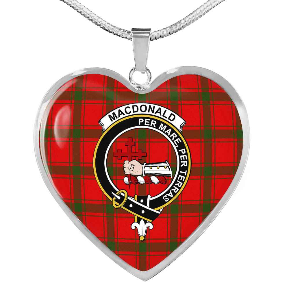 Scottish MacDonald (of Sleat) Clan Badge Tartan Necklace Heart ...