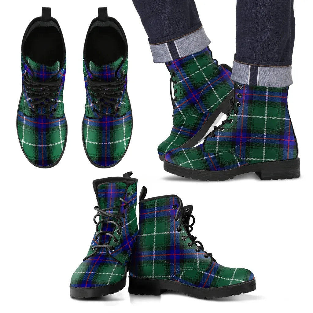 Scottish MacDonald of The Isles Hunting Modern Tartan Leather Boots ...