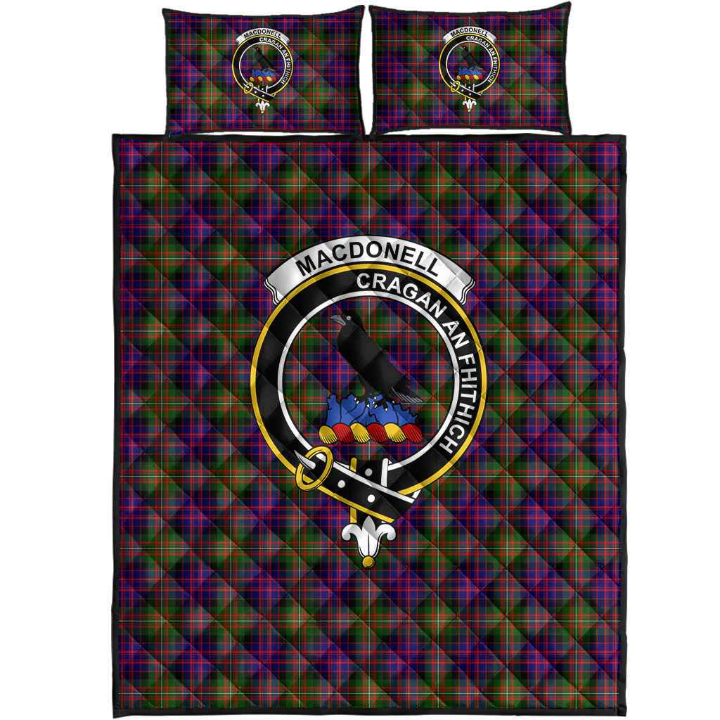 Scottish MacDonell of Glengarry Clan Crest Tartan Quilt Bed Set ...