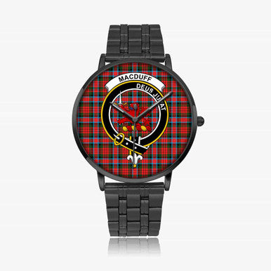 Scottish MacDuff Clan Crest Tartan Instafamous Steel Quartz Watches ...