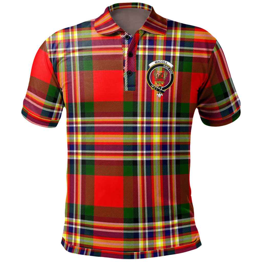 Scottish MacGill (Makgill) Clan Crest Tartan Polo Shirt – Tartan Plaid