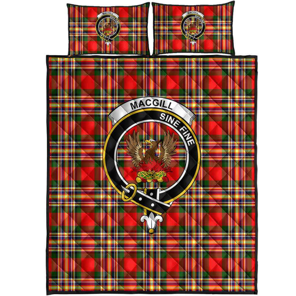 Scottish MacGill (Makgill) Clan Badge Tartan Quilt Bed Set ...