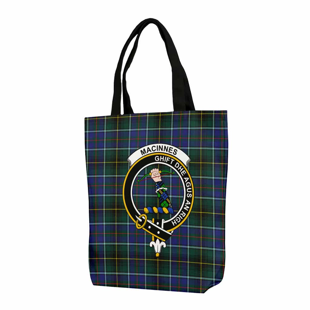 Scottish MacInnes Clan Badge Tartan Canvas Bag With Shoulder Strap ...