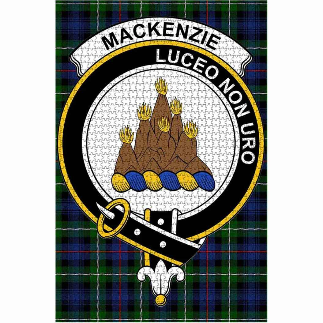 Scottish MacKenzie Clan Crest Tartan Jigsaw Puzzle – Tartan Plaid