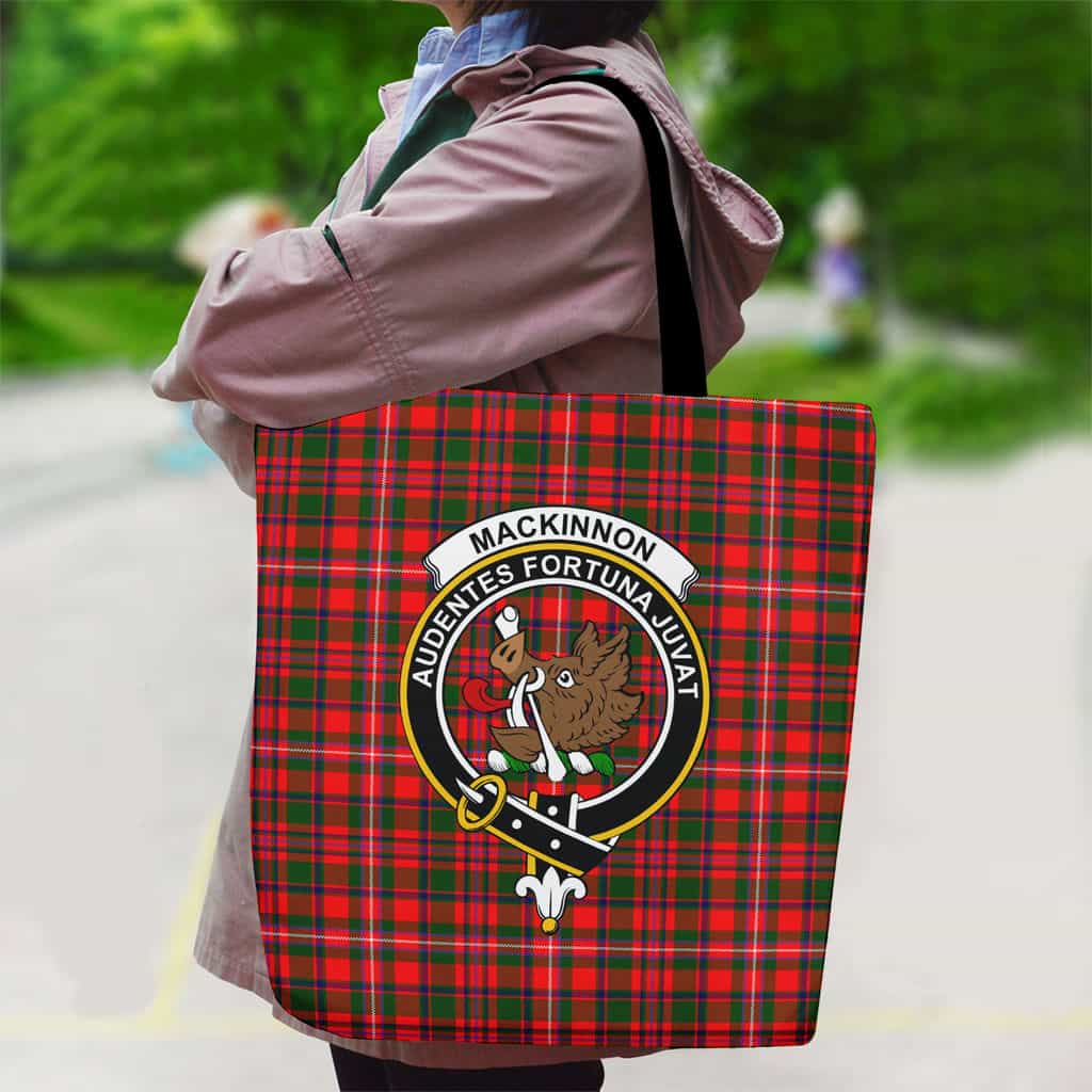 Scottish MacKinnon Clan Crest Tartan Canvas Bag With Shoulder Strap ...