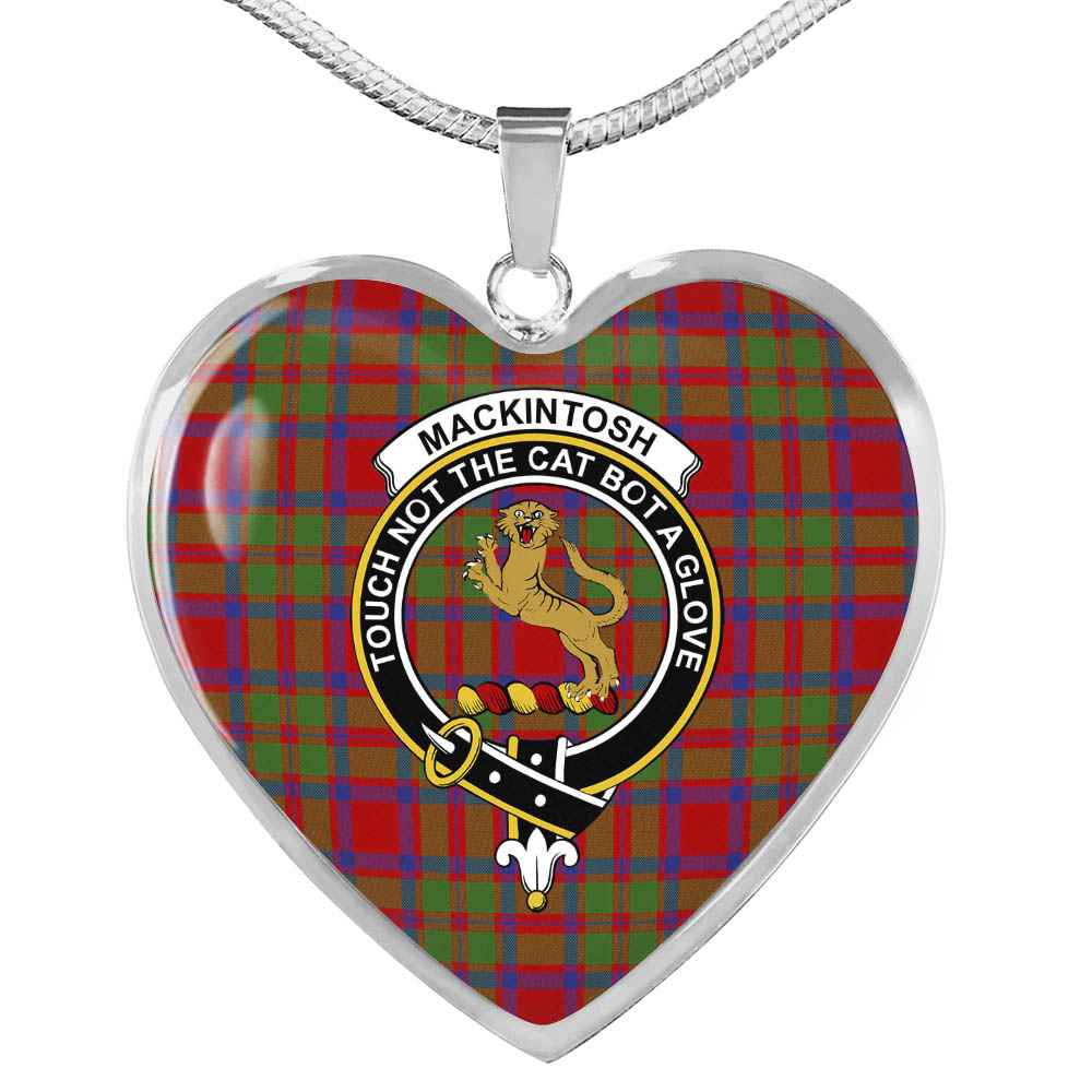 Scottish MacKintosh Clan Crest Tartan Necklace Heart – Tartan Plaid