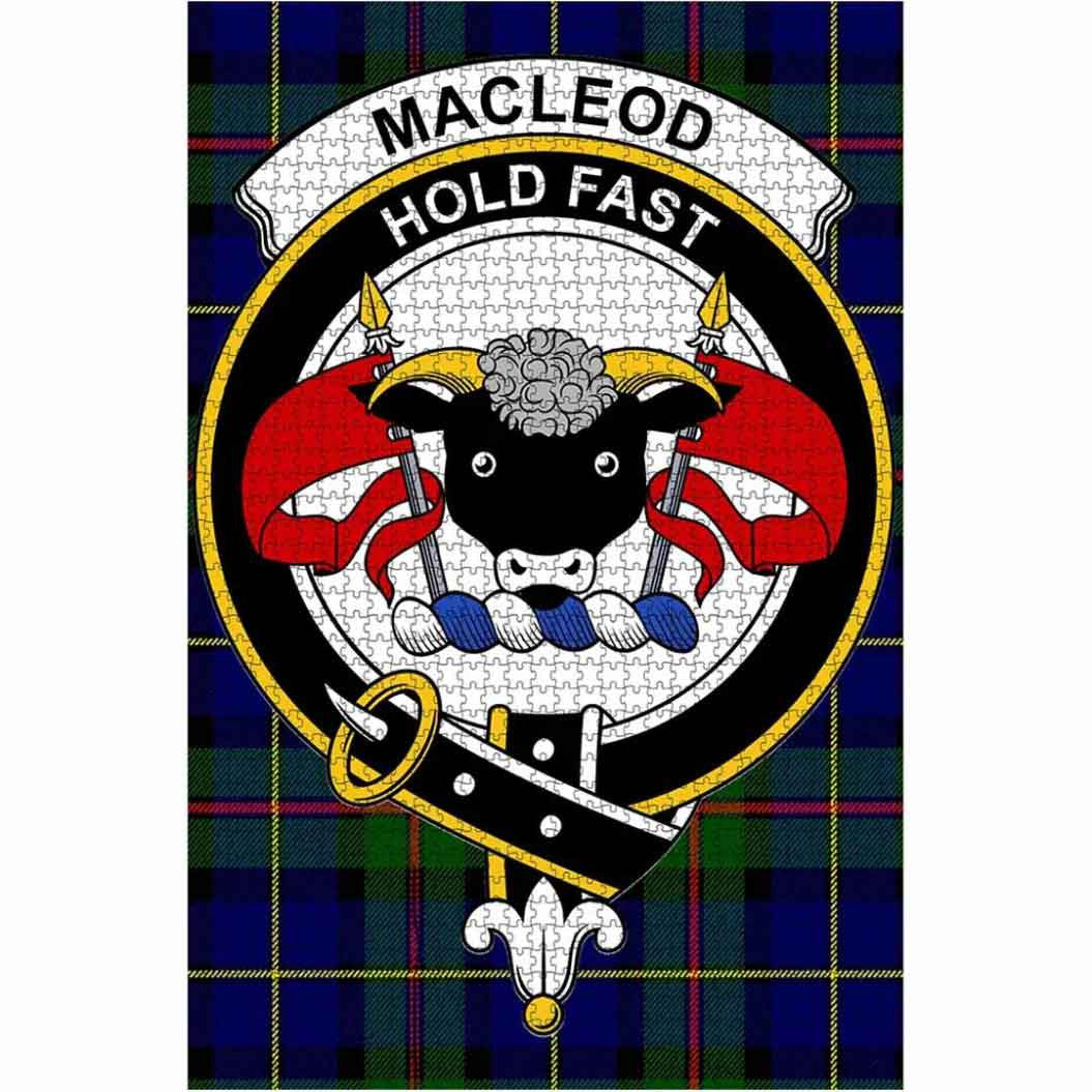 Scottish MacLeod Clan Crest Tartan Jigsaw Puzzle – Tartan Plaid