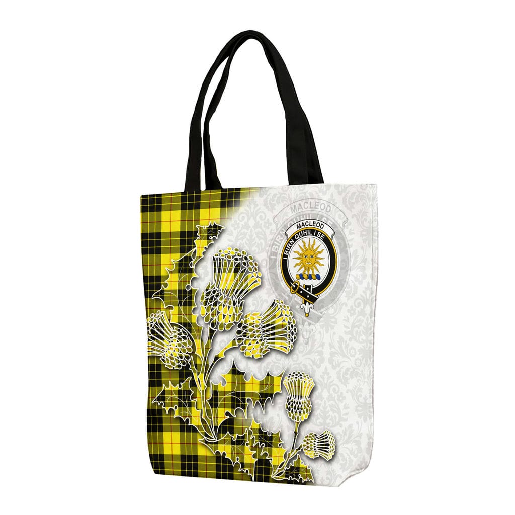 Scottish MacLeod of Lewis Clan Crest Tartan Canvas Bag With Shoulder S ...