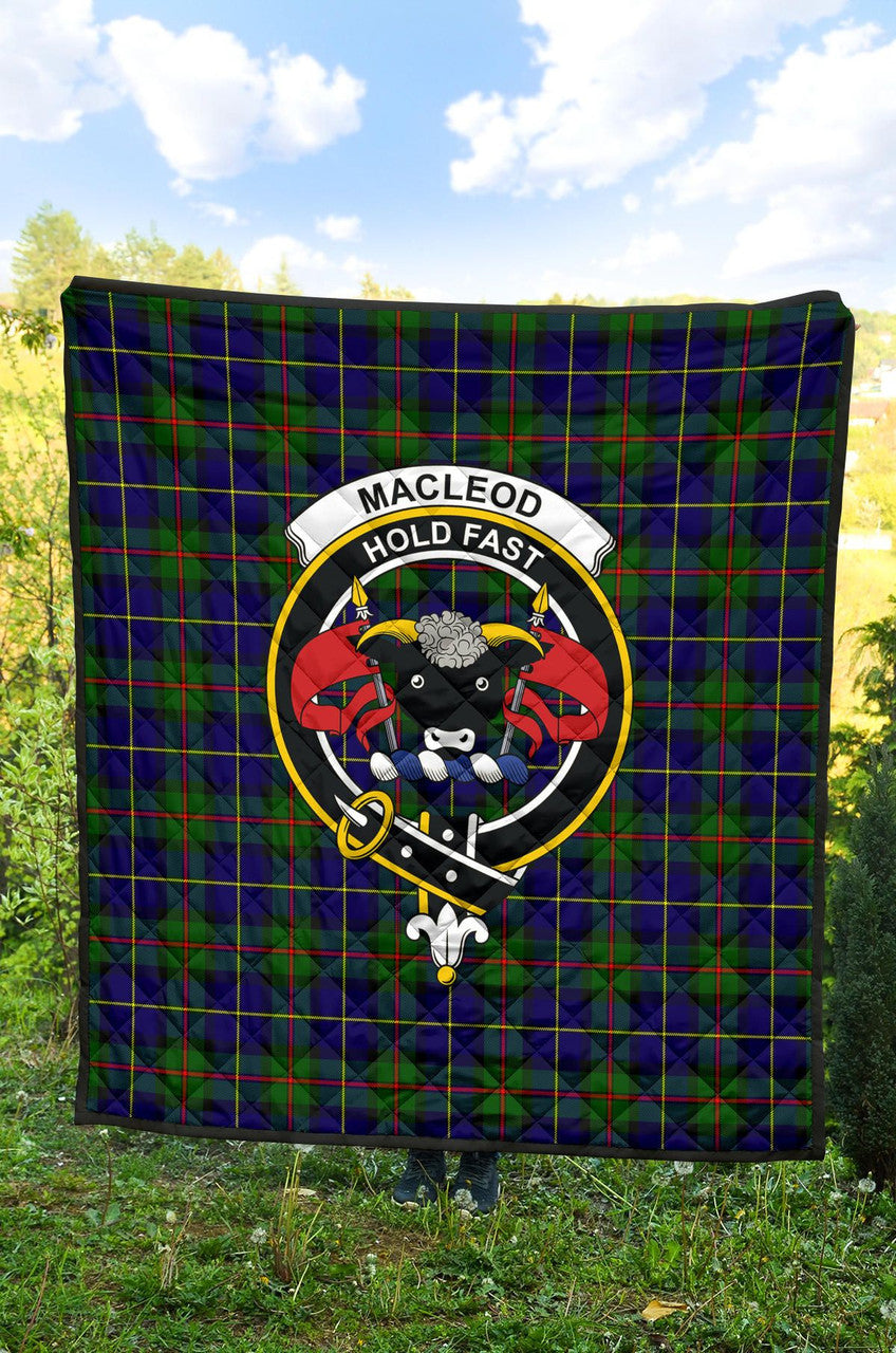 Scottish MacLeod of Harris Modern Clan Crest Tartan Quilt – Tartan Plaid