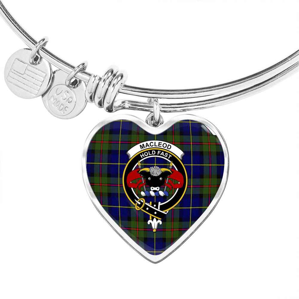 Scottish MacLeod of Lewis Clan Crest Tartan Bangle Heart – Tartan Plaid