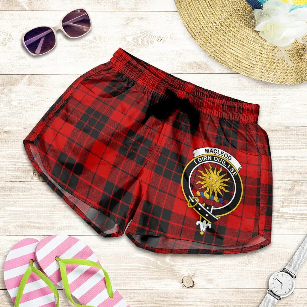 Scottish MacLeod of Raasay Clan Crest Tartan Women Shorts – Tartan Plaid