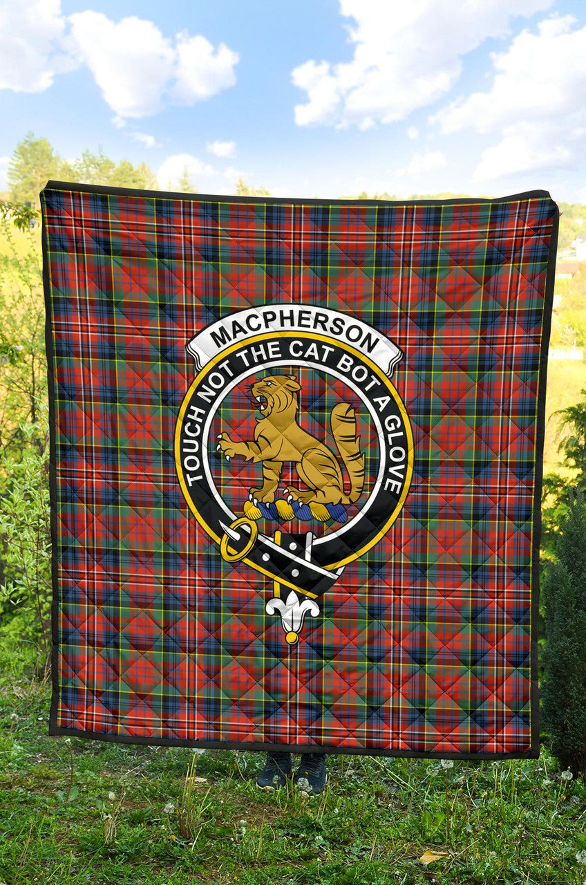 Scottish MacPherson Ancient Clan Crest Tartan Quilt – Tartan Plaid