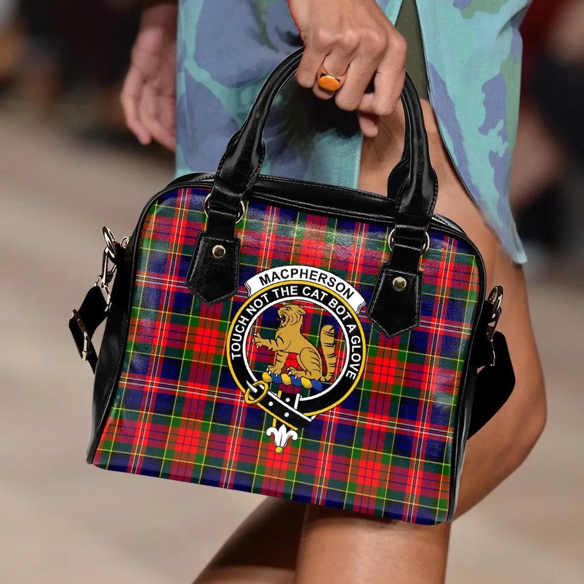 Scottish MacPherson Modern Clan Crest Tartan Shoulder Handbag – Tartan ...