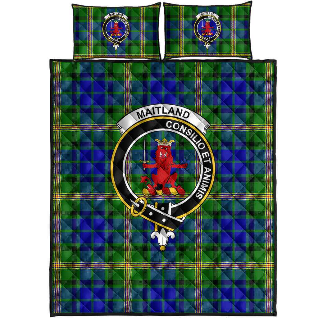 Scottish Maitland Clan Crest Tartan Quilt Bed Set – Tartan Plaid