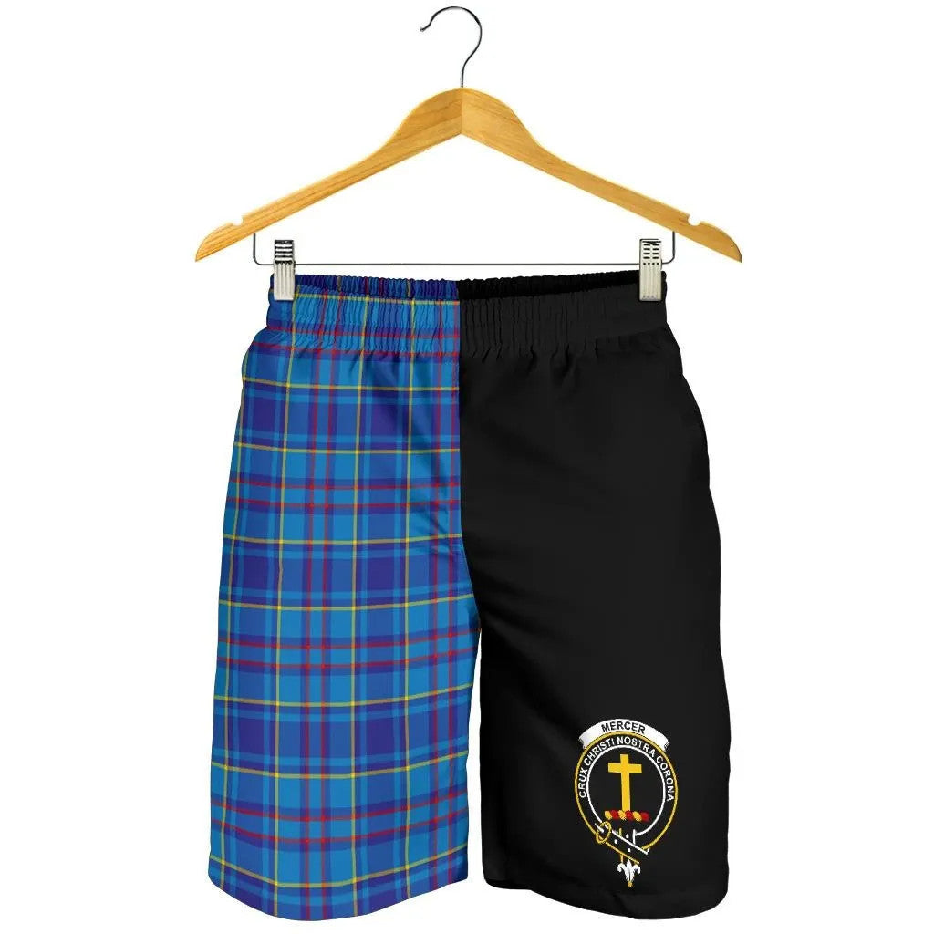 Scottish Mercer Clan Crest Tartan Half of Me Men's Shorts – Tartan Plaid
