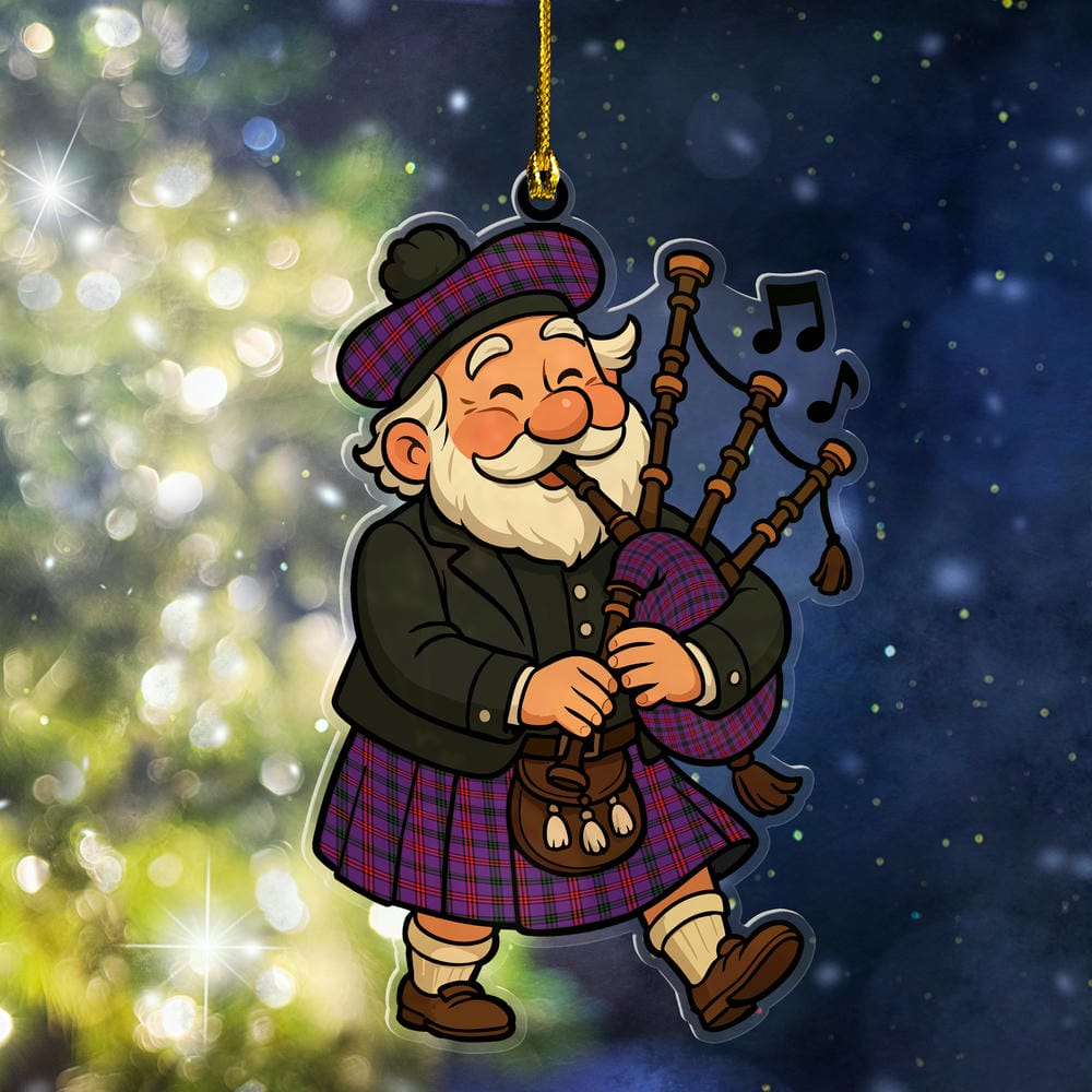 Scottish Montgomery Modern Tartan Ornament Scottish Santa In Kilt ...