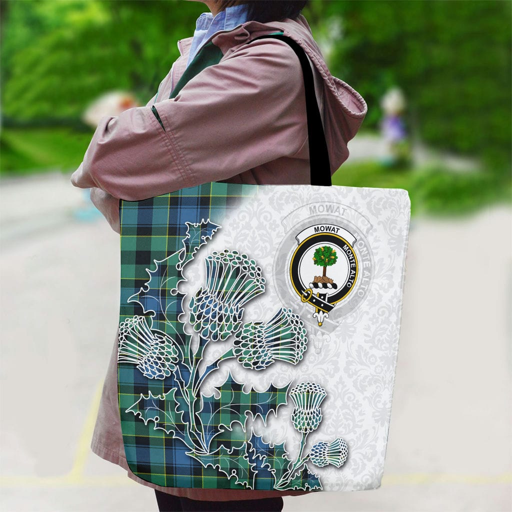 Scottish Mowat (of Inglistoun) Clan Badge Tartan Canvas Bag With ...