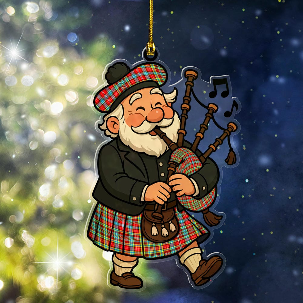 Scottish Ogilvie Clan Tartan Ornament Scottish Santa In Kilt – Tartan Plaid