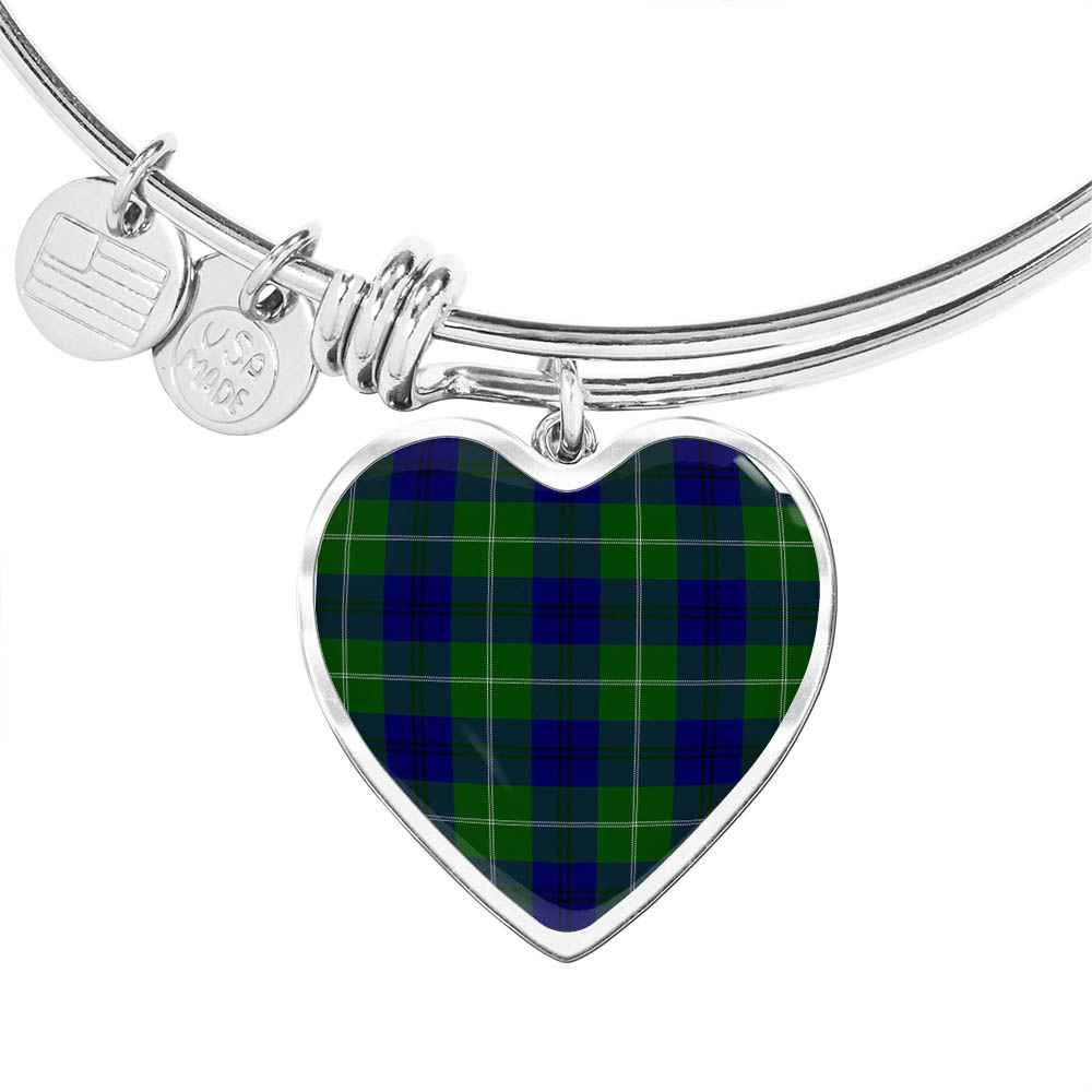 Scottish Oliphant Modern Clan Tartan Bangle Heart – Tartan Plaid