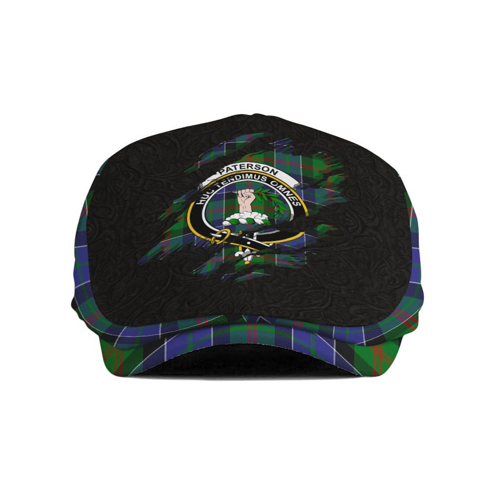 Scottish Paterson Clan Crest Tartan Flat Cap - Scratch Style – Tartan Plaid