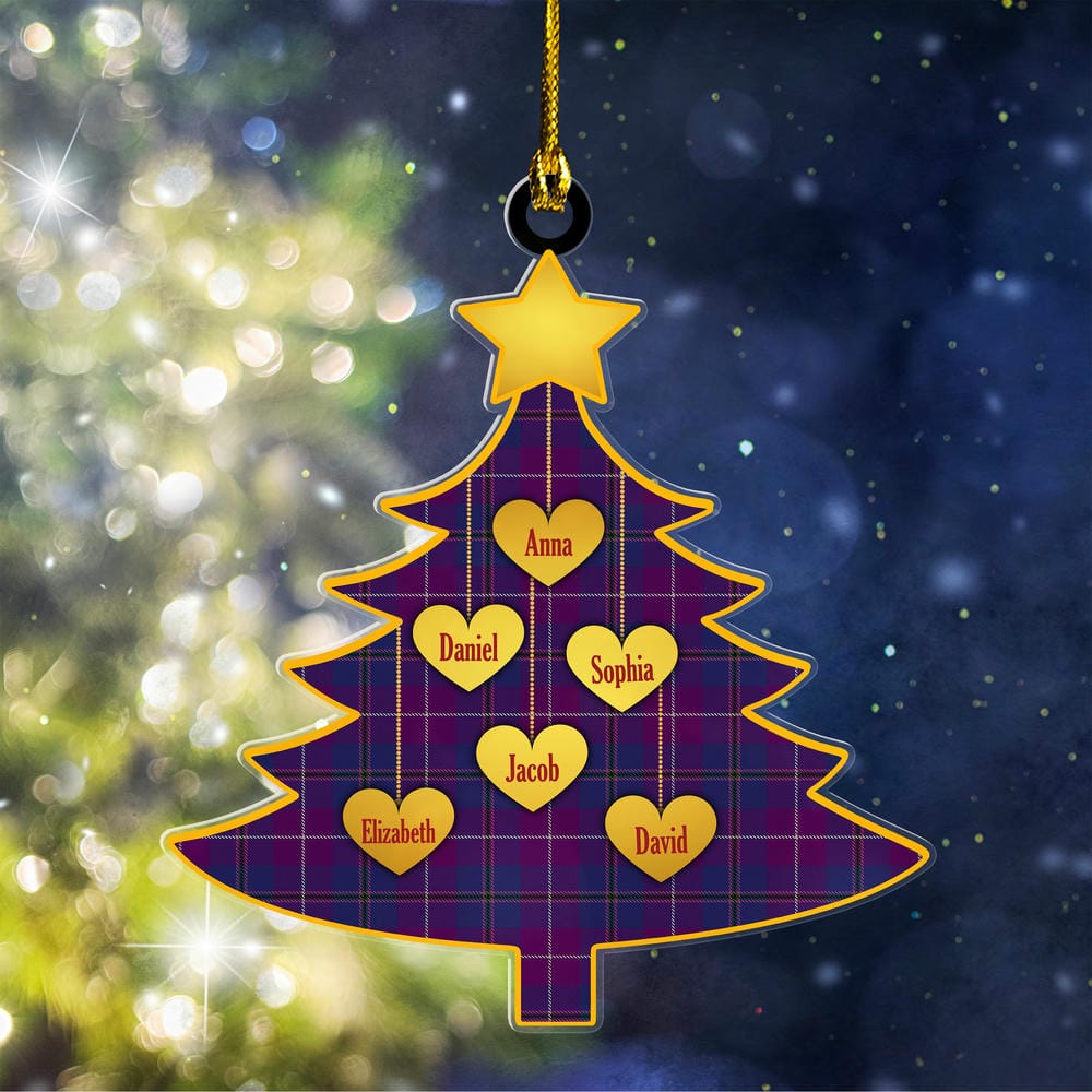 Scottish Pride of Glencoe Clan Tartan Ornament Custom Family Christmas ...