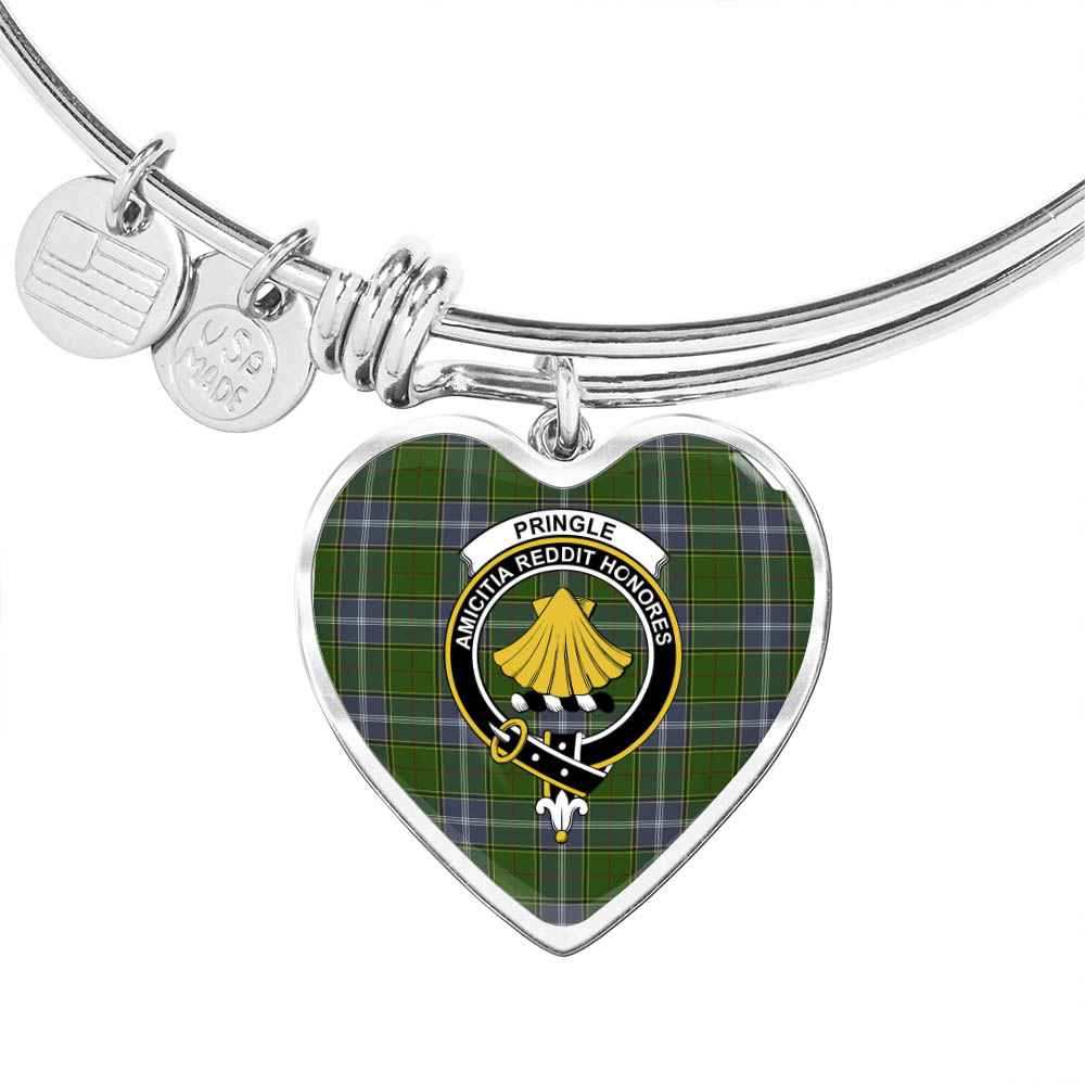 Scottish Pringle Clan Crest Tartan Bangle Heart – Tartan Plaid