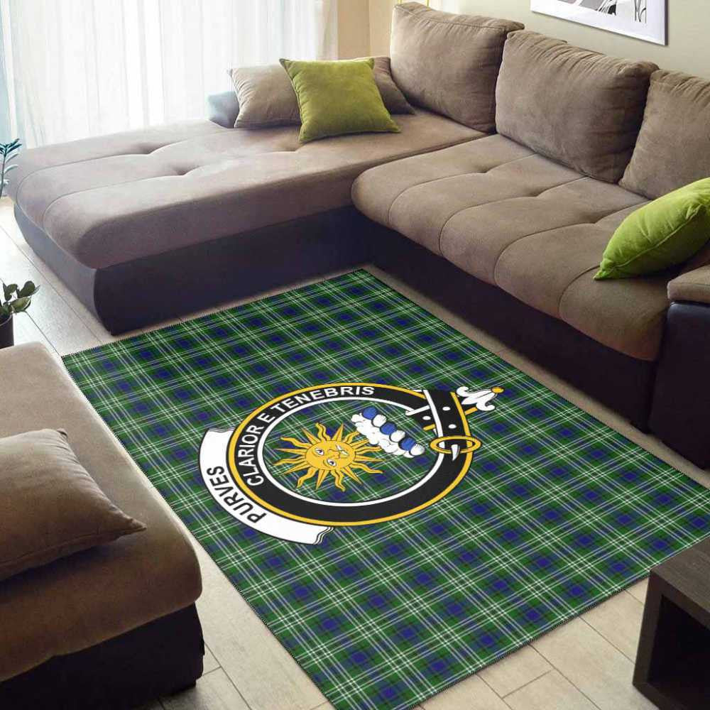 Scottish Purves Clan Crest Tartan Area Rug – Tartan Plaid