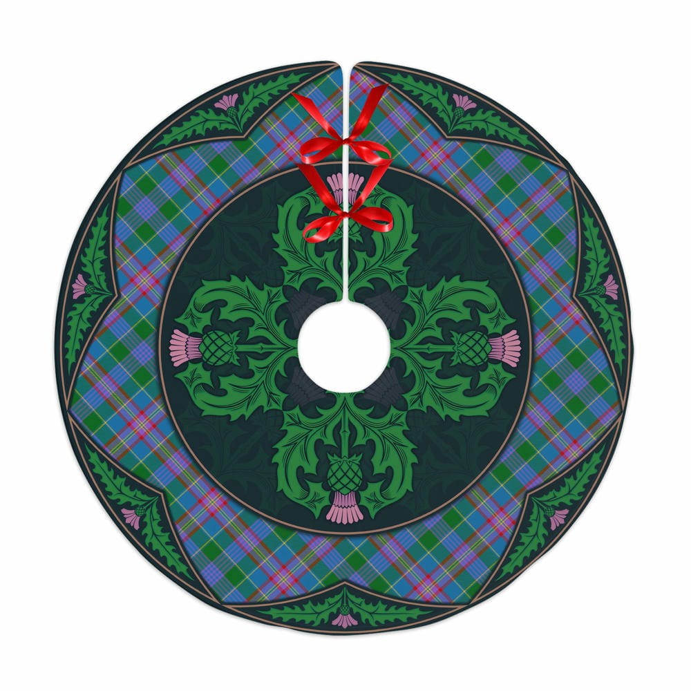 Scottish Ralston Clan Tartan Christmas Tree Skirt Old Scottish Thistle ...