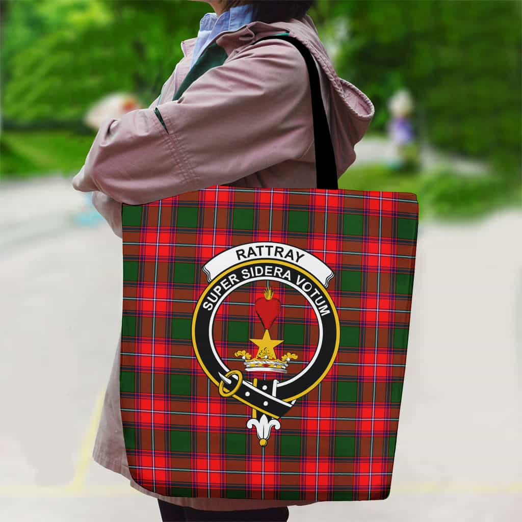 Scottish Rattray Clan Crest Tartan Canvas Bag With Shoulder Strap ...