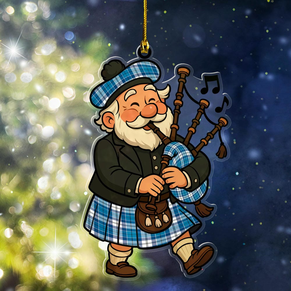 Scottish Roberton Clan Tartan Ornament Scottish Santa In Kilt – Tartan ...