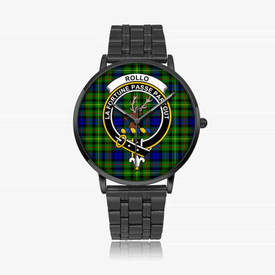 Scottish Rollo Clan Crest Tartan Instafamous Steel Quartz Watches ...