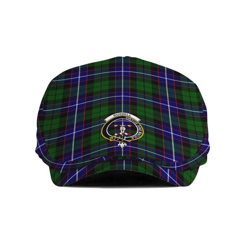 Scottish Russell Clan Crest Tartan Flat Cap – Tartan Plaid