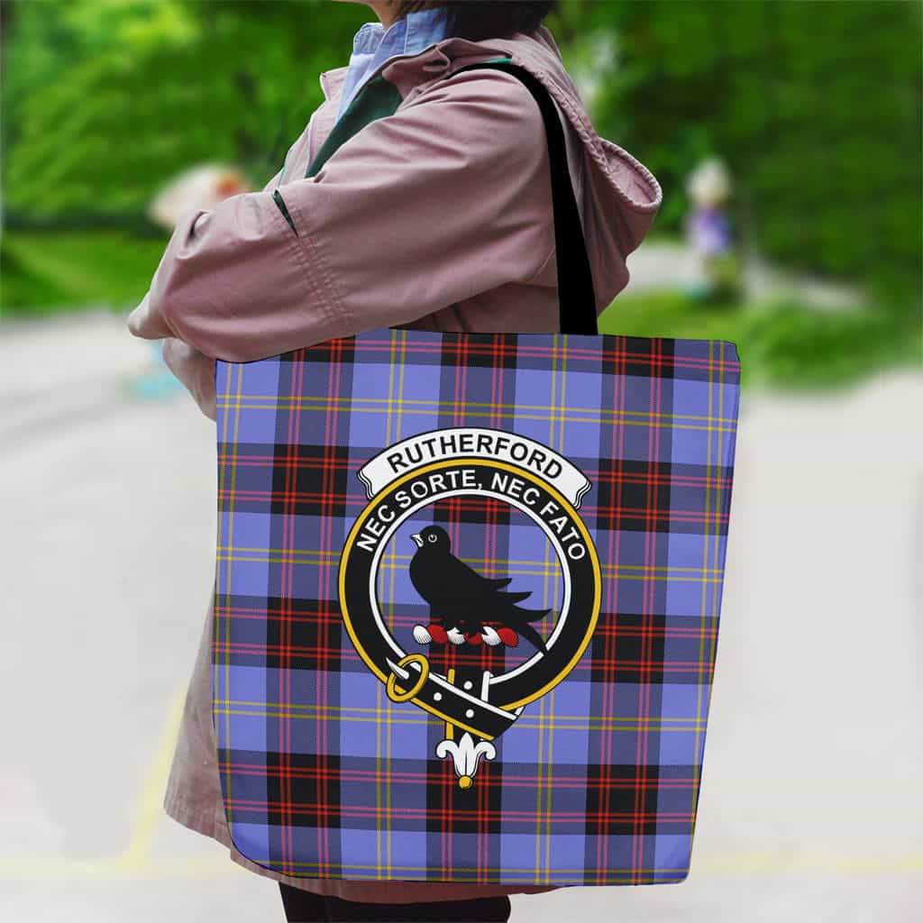 Scottish Rutherford Clan Badge Tartan Canvas Bag With Shoulder Strap ...