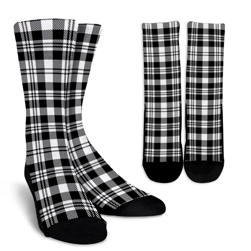 Scottish Scott Black & White Modern Clan Tartan Crew Socks – Tartan Plaid