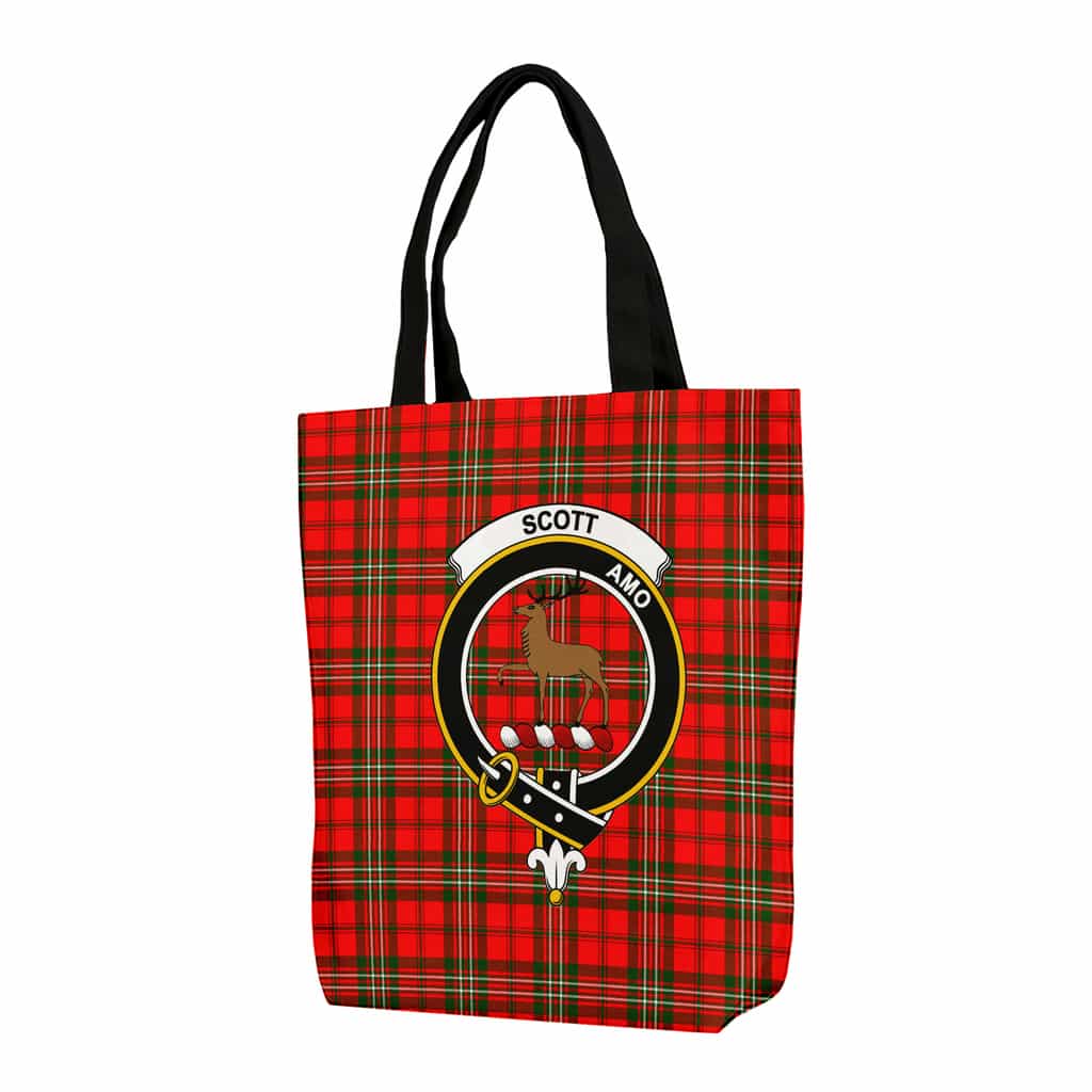 Scottish Scott Clan Crest Tartan Canvas Bag With Shoulder Strap ...