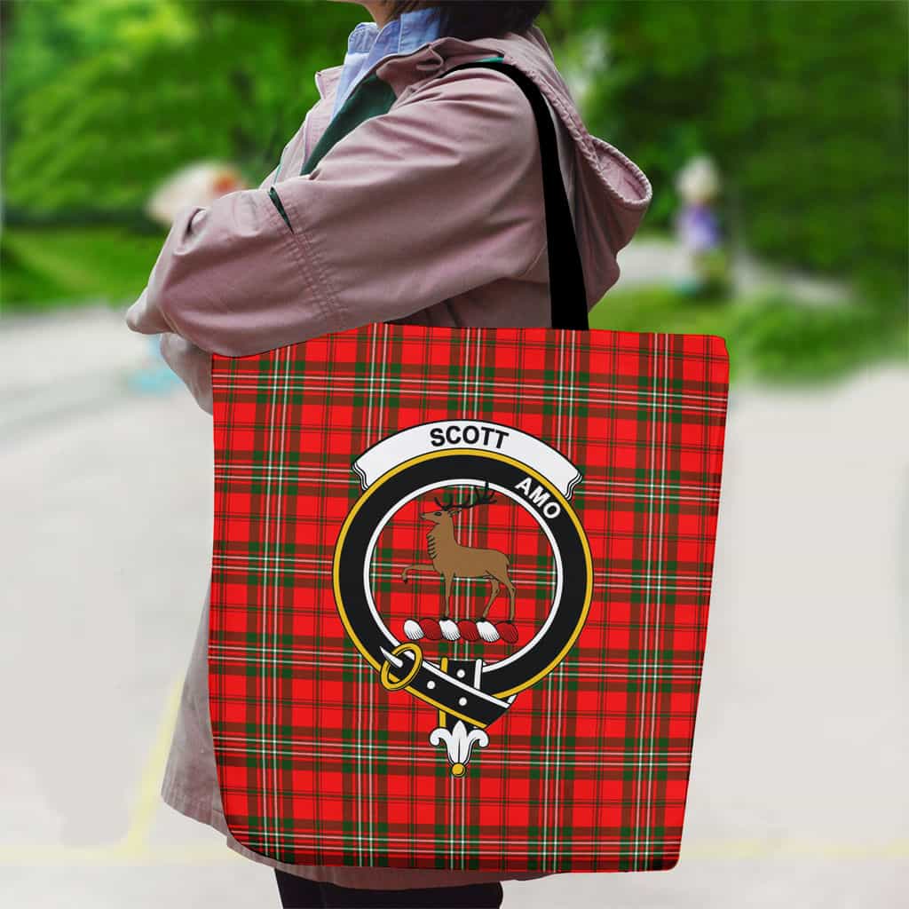 Scottish Scott Clan Crest Tartan Canvas Bag With Shoulder Strap ...