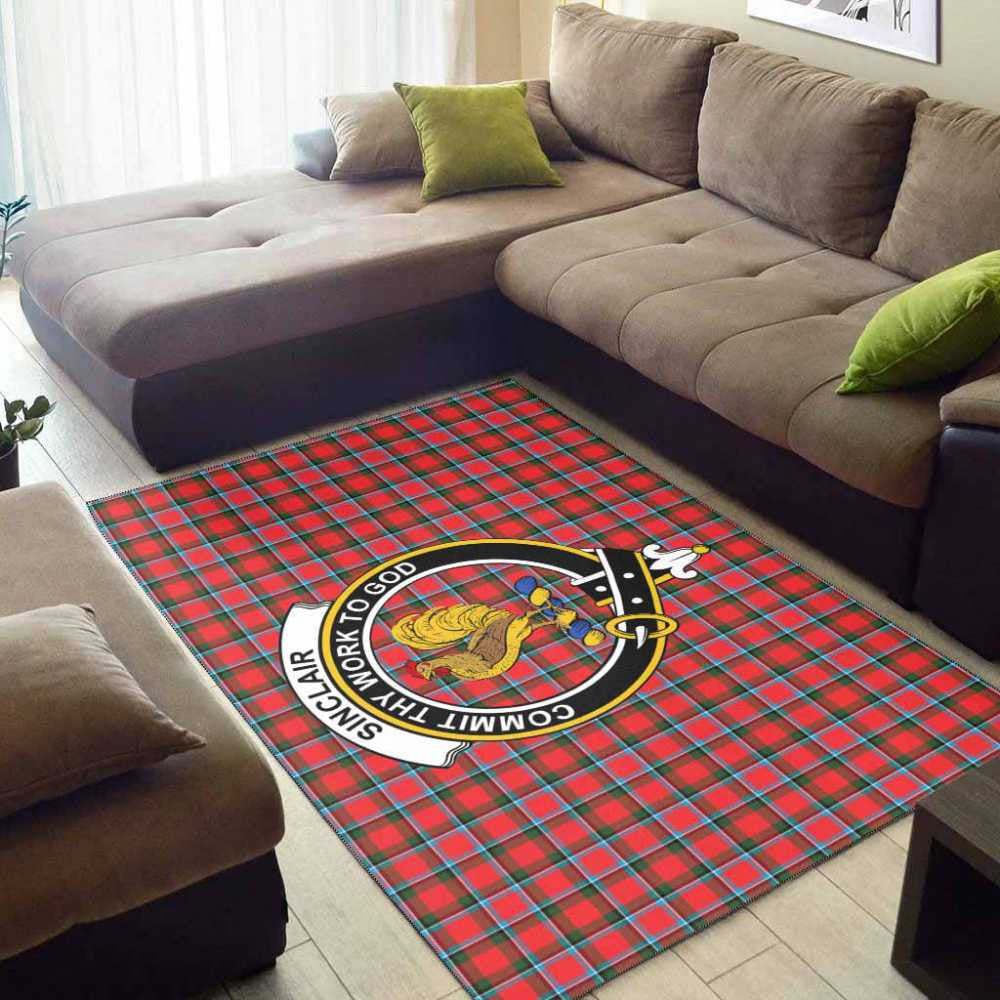 Scottish Sinclair Clan Crest Tartan Area Rug – Tartan Plaid