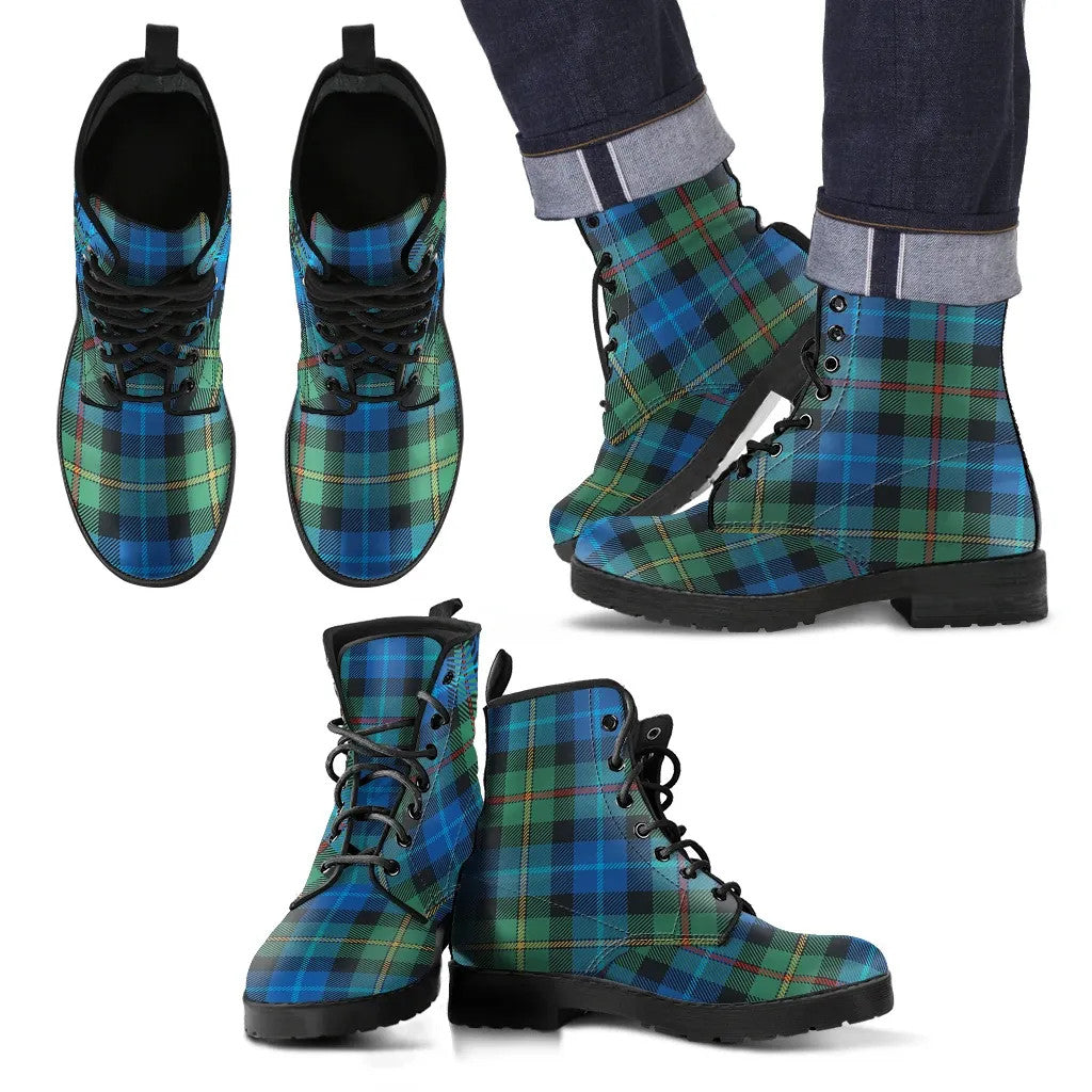 Scottish Smith Ancient Tartan Leather Boots | Tartanplaid.co – Tartan Plaid