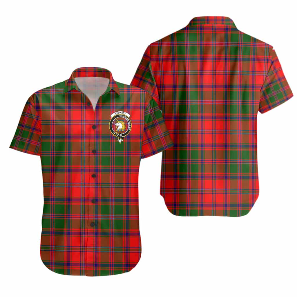 Scottish Stewart (of Appin) Clan Crest Tartan Short Sleeve Shirt ...