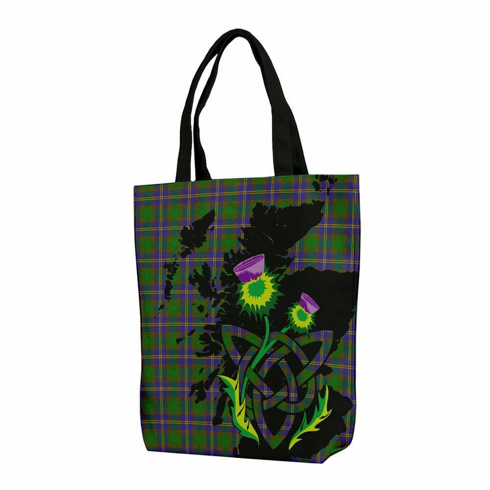 Scottish Strange of Balkaskie Clan Tartan Canvas Bag With Shoulder Str ...