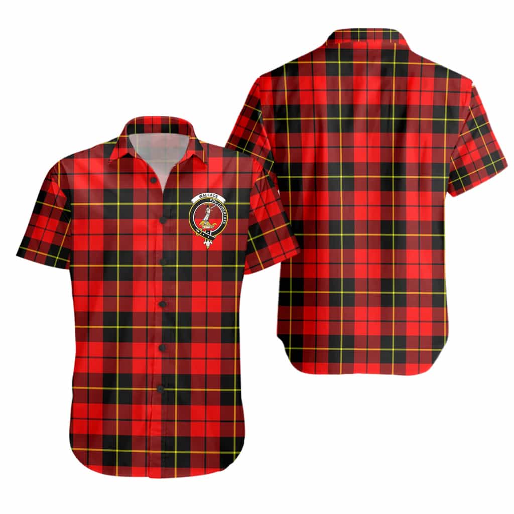 Scottish Wallace Clan Crest Tartan Short Sleeve Shirt – Tartan Plaid