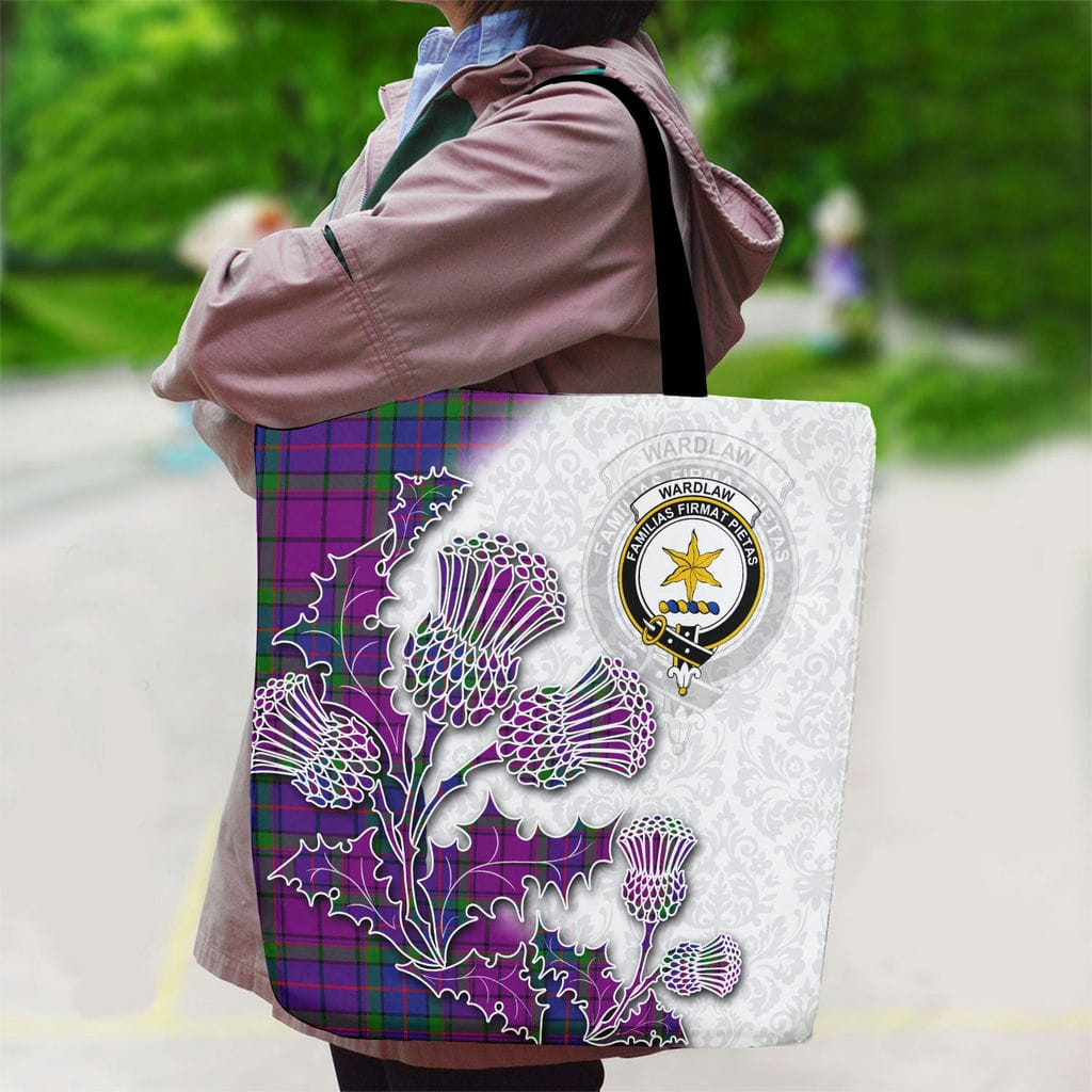 Scottish Wardlaw Clan Crest Tartan Canvas Bag With Shoulder Straps - T ...