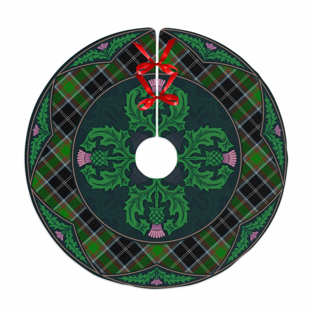 Scottish Webster Tartan Christmas Tree Skirt Old Scottish Thistle ...